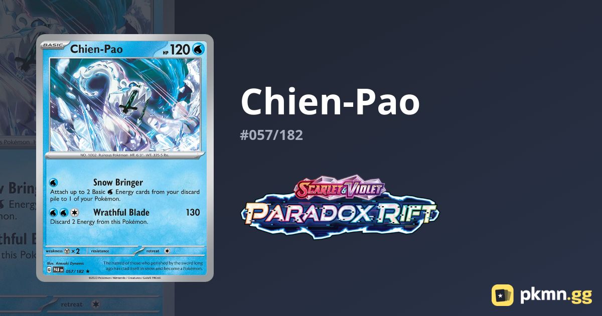 Chien-Pao #057/182 Paradox Rift | pkmn.gg