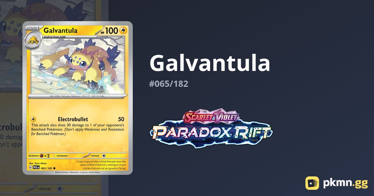Galvantula #065/182 Paradox Rift | pkmn.gg