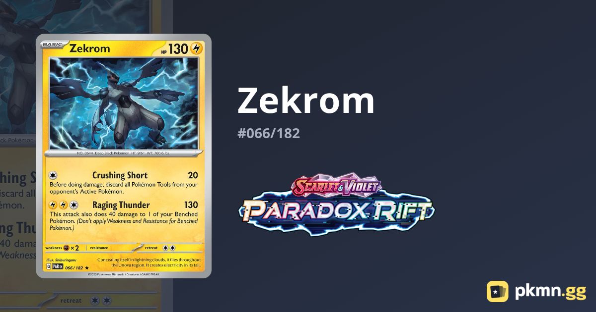 Zekrom #066/182 Paradox Rift | pkmn.gg