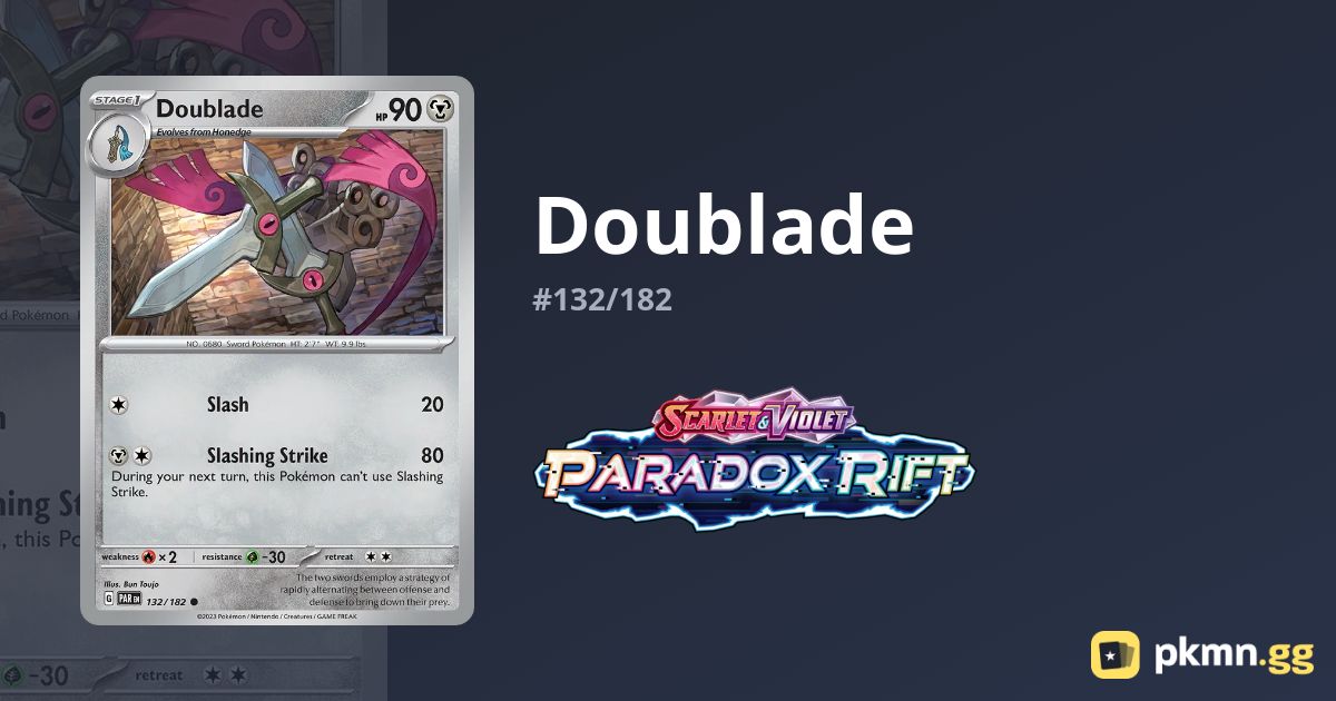 Doublade #132/182 Paradox Rift | pkmn.gg