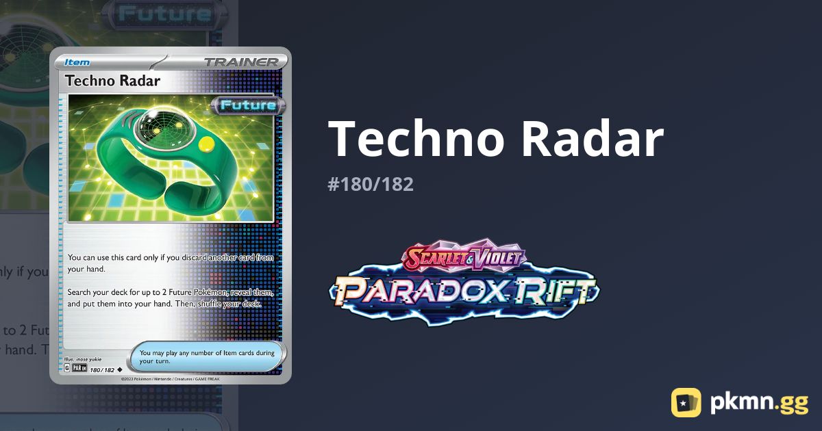 Techno Radar #180/182 Paradox Rift | pkmn.gg