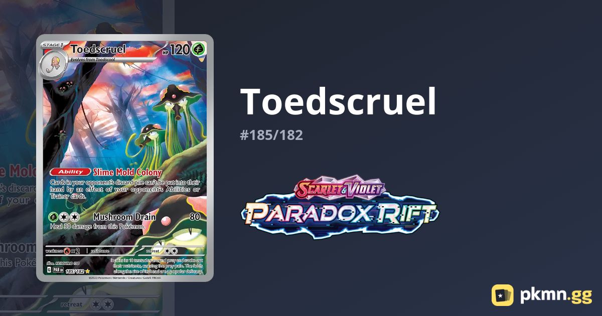 Toedscruel #185/182 Paradox Rift | pkmn.gg