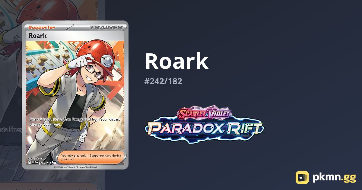 Roark #242/182 Paradox Rift | pkmn.gg