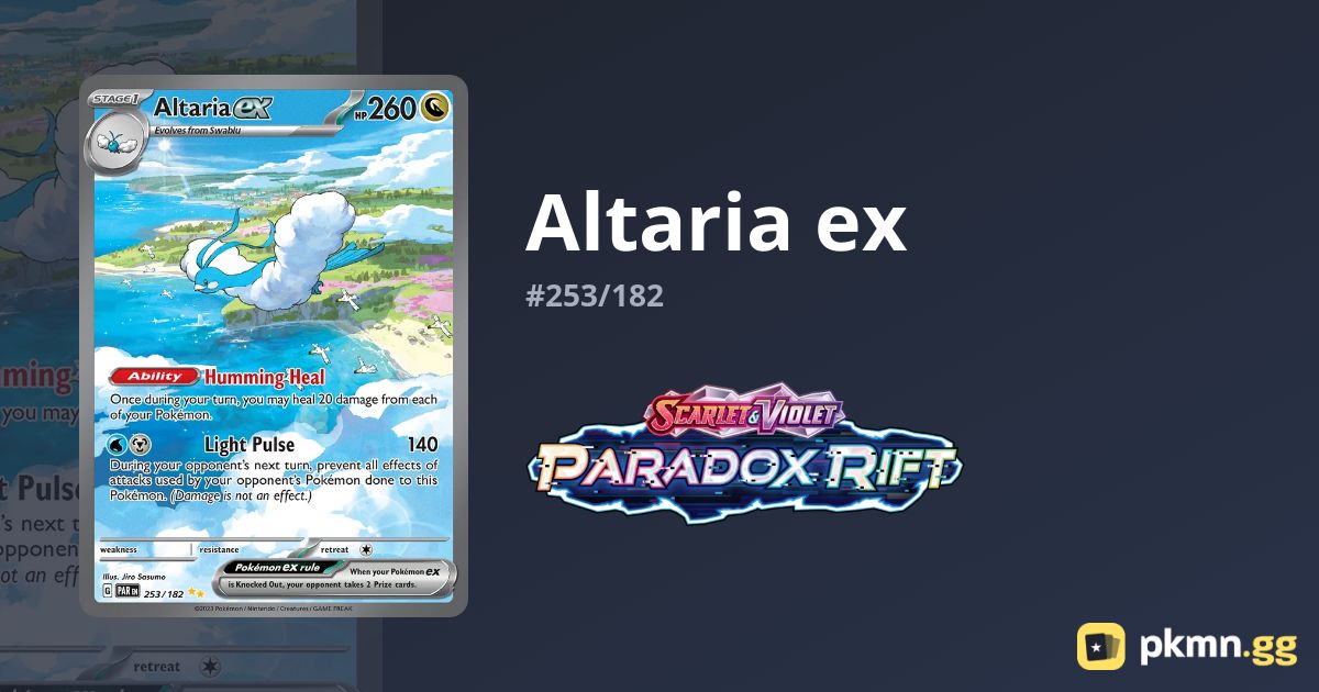Altaria ex #253/182 Paradox Rift | pkmn.gg