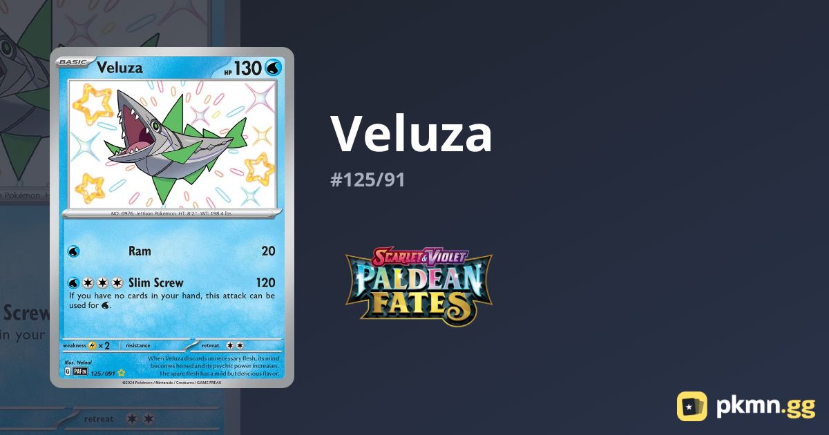 Veluza #125/91 Paldean Fates | pkmn.gg