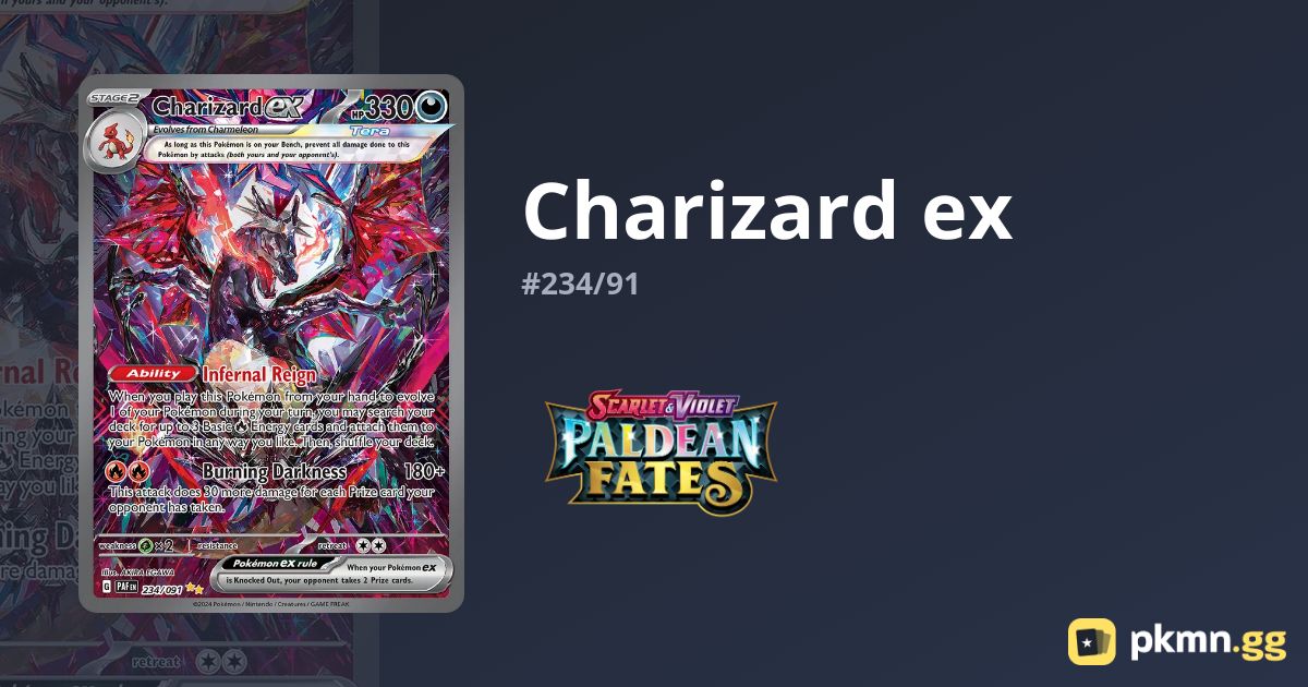 Charizard ex #234/91 Paldean Fates | pkmn.gg