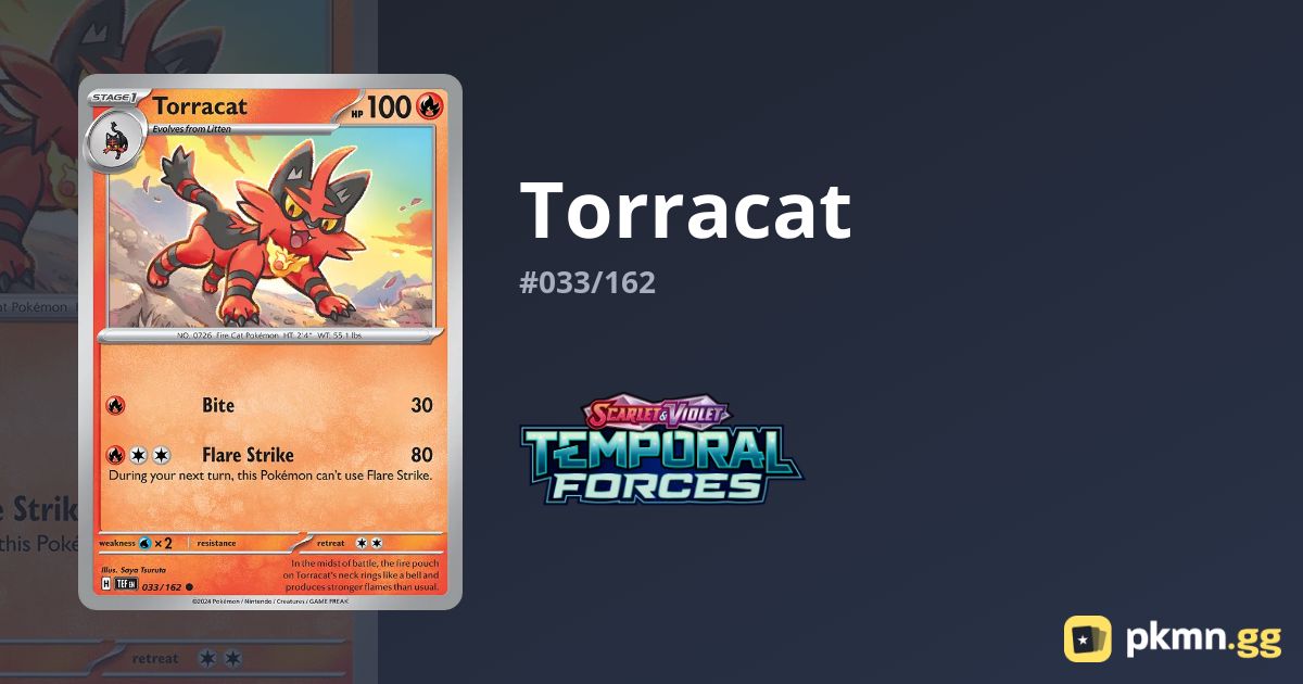 Torracat #033/162 Temporal Forces | pkmn.gg