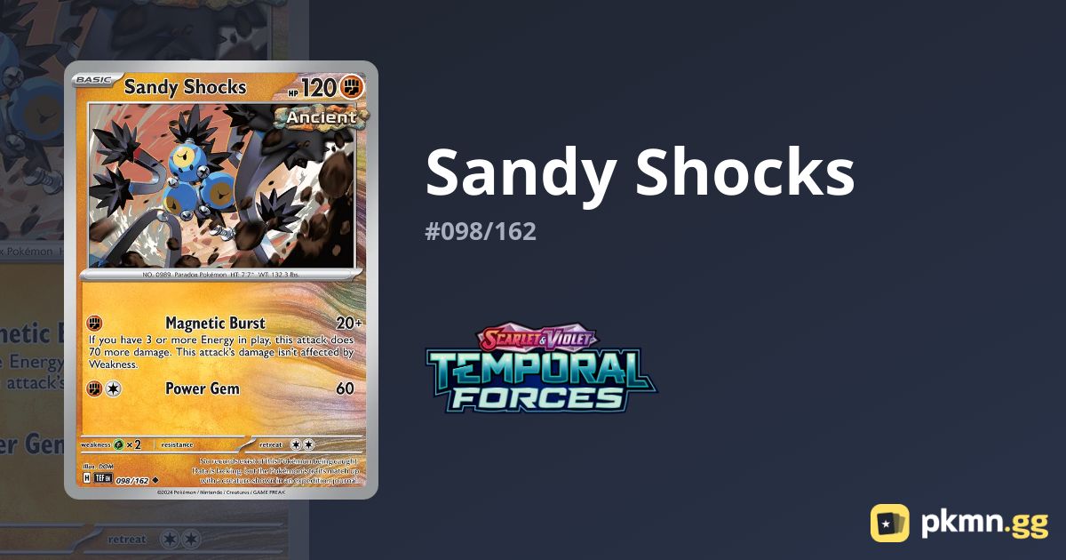 Sandy Shocks #098/162 Temporal Forces | pkmn.gg