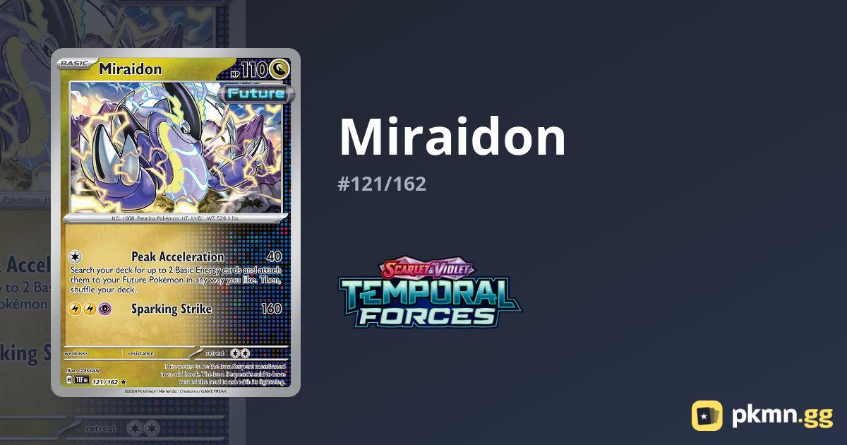 Miraidon #121/162 Temporal Forces | pkmn.gg