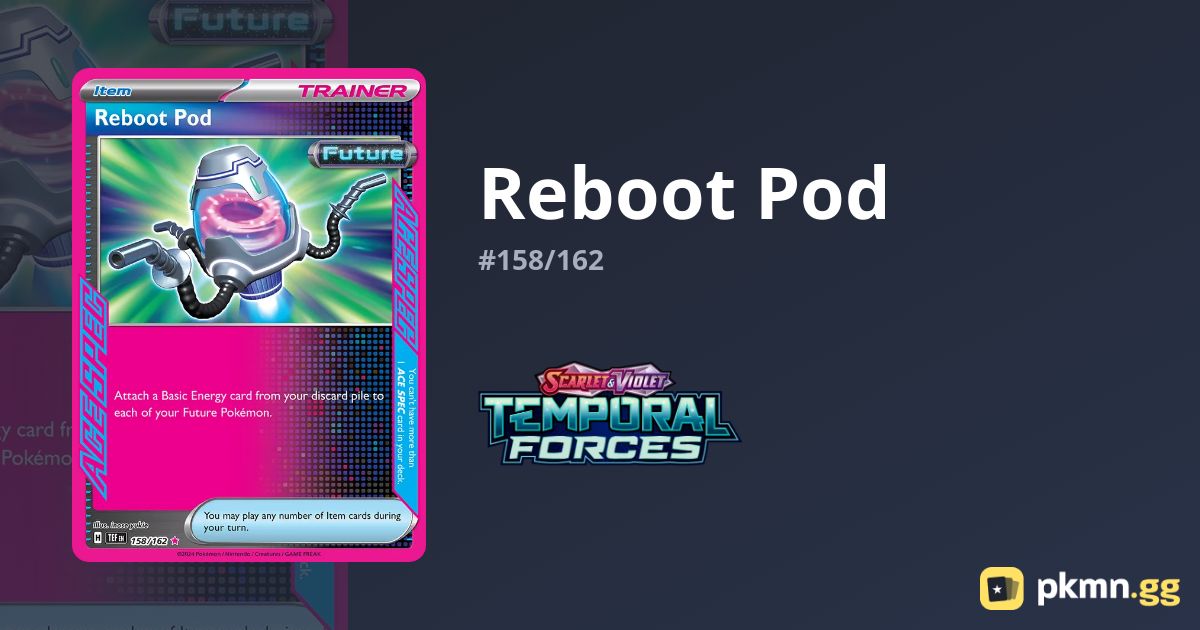 Reboot Pod #158/162 Temporal Forces | pkmn.gg