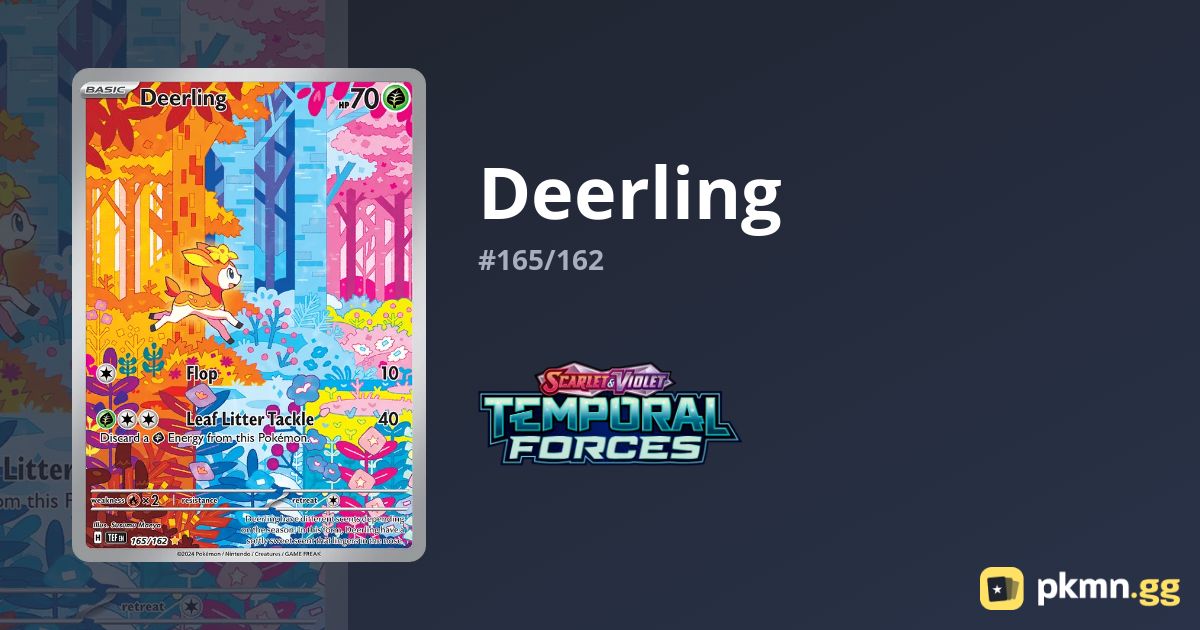 Deerling #165/162 Temporal Forces | pkmn.gg
