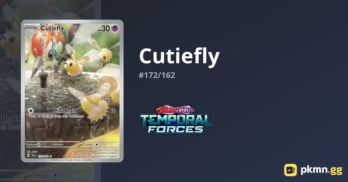 Cutiefly #172/162 Temporal Forces | pkmn.gg