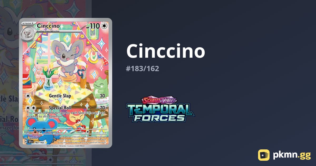 Cinccino #183/162 Temporal Forces | pkmn.gg