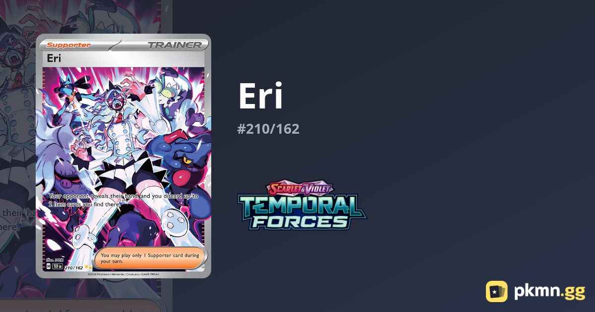 Eri #210/162 Temporal Forces | pkmn.gg