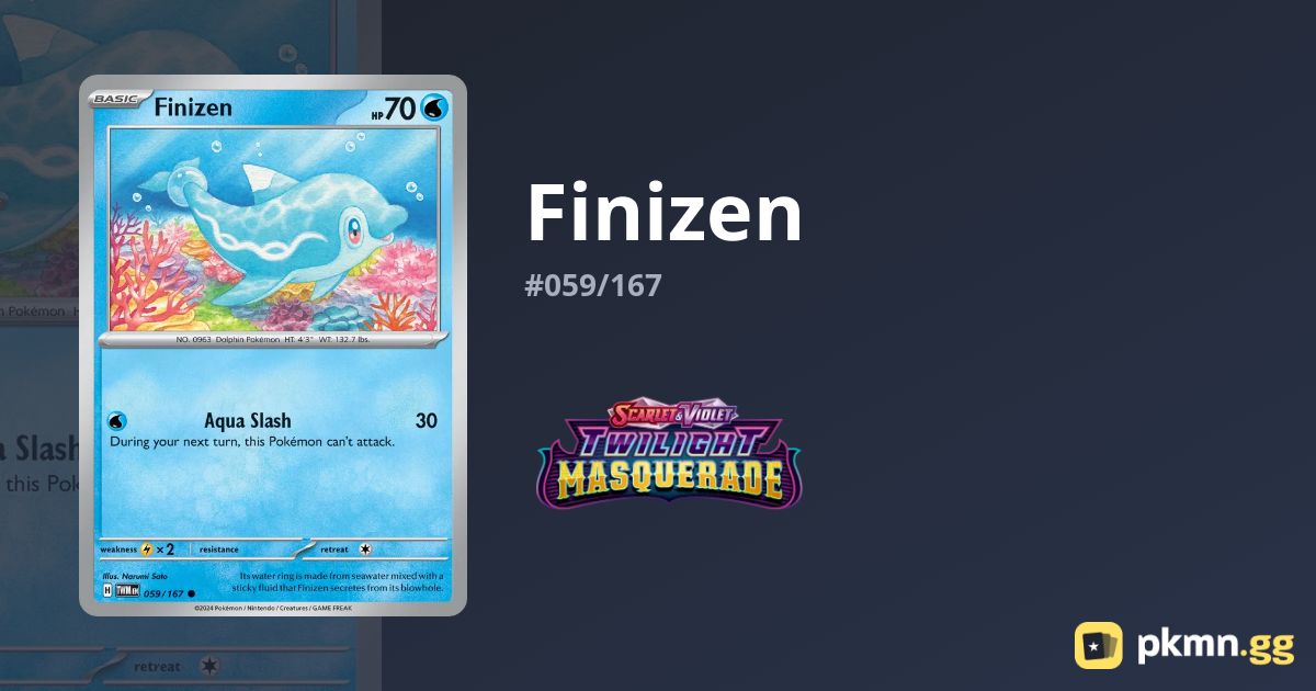 Finizen #059/167 Twilight Masquerade | pkmn.gg