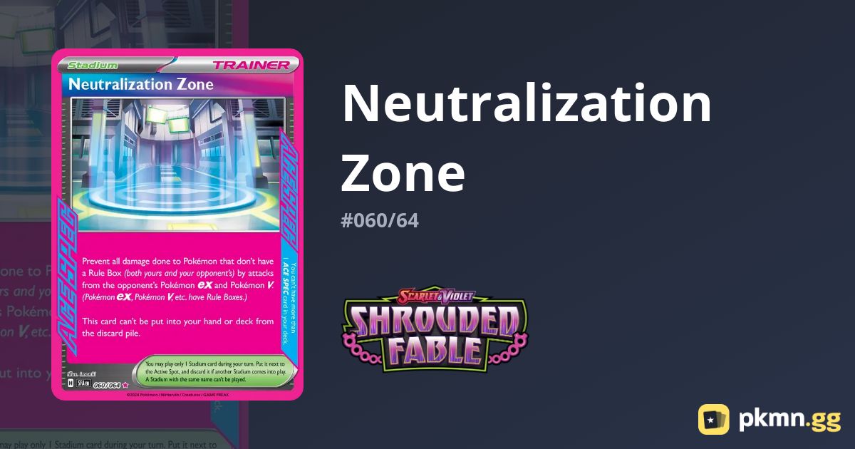Neutralization Zone #060/64 Shrouded Fable | pkmn.gg