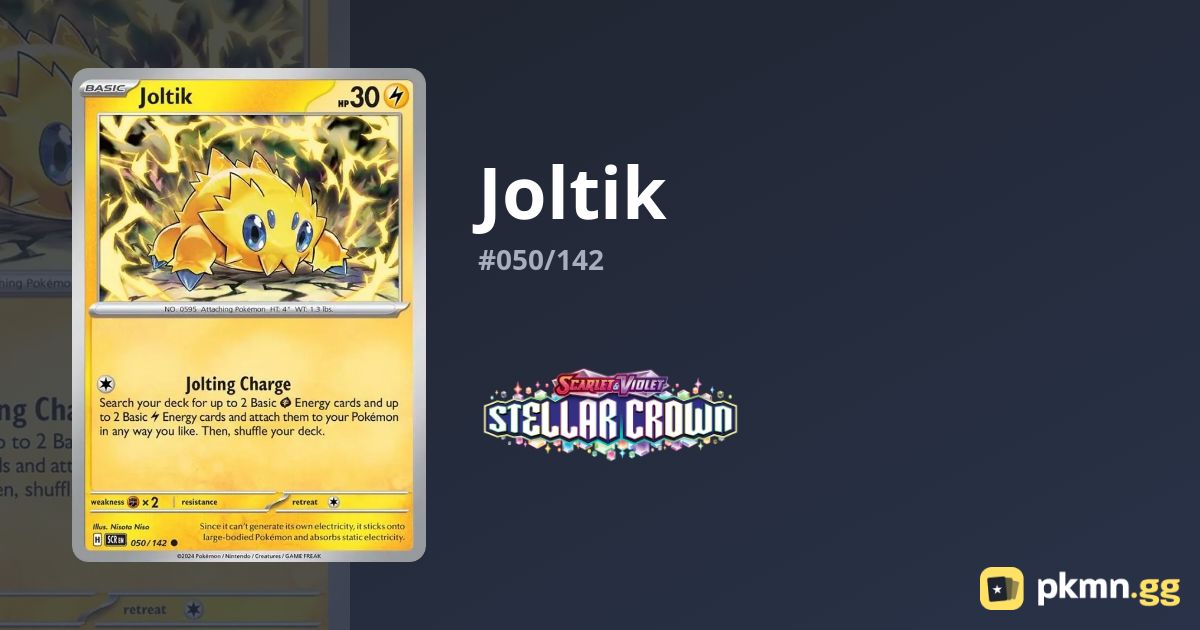 Joltik #050/142 Stellar Crown | pkmn.gg