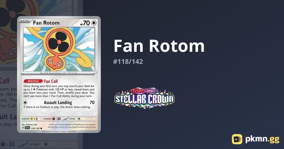 Fan Rotom #118/142 Stellar Crown | pkmn.gg