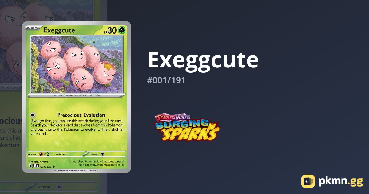 Exeggcute #001/191 Surging Sparks | pkmn.gg
