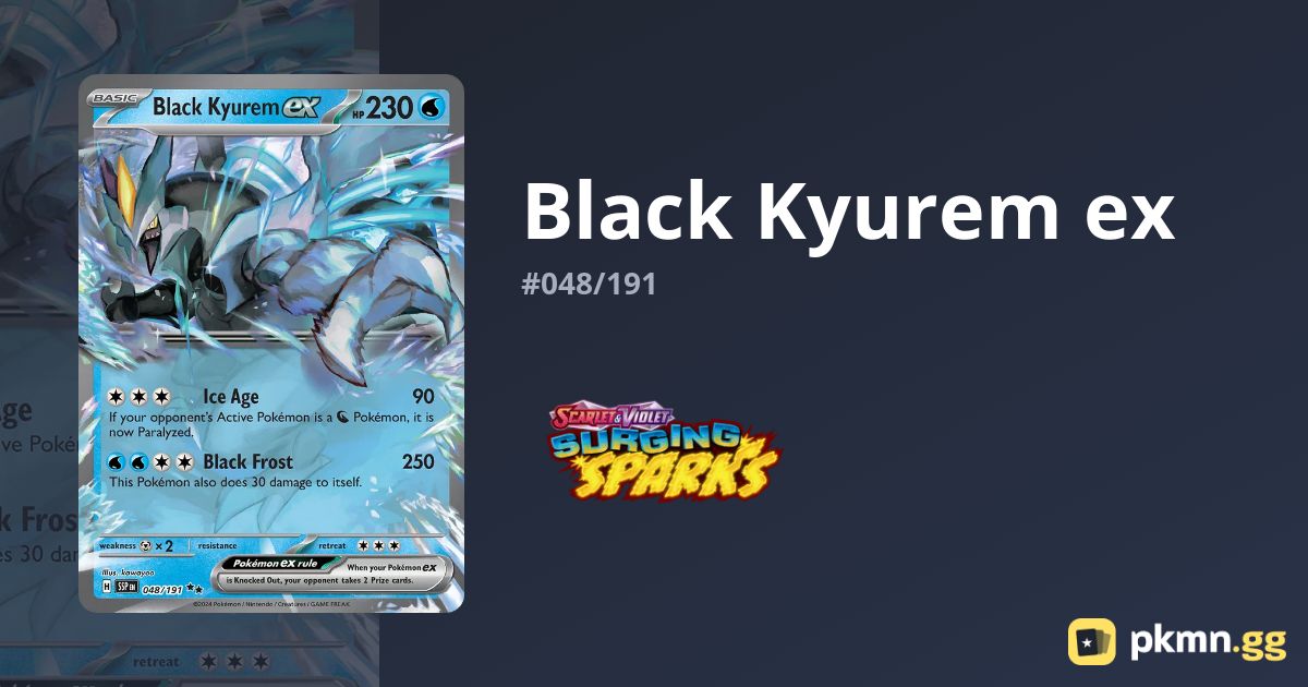 Black Kyurem ex #048/191 Surging Sparks | pkmn.gg