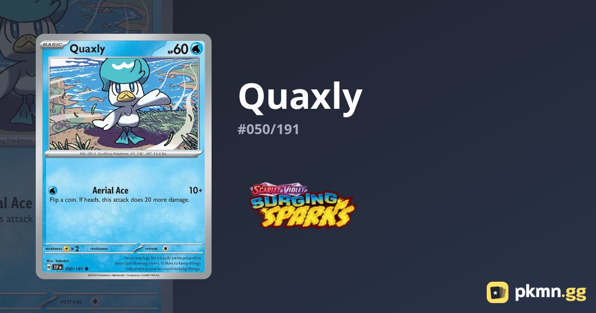 Quaxly #050/191 Surging Sparks | pkmn.gg
