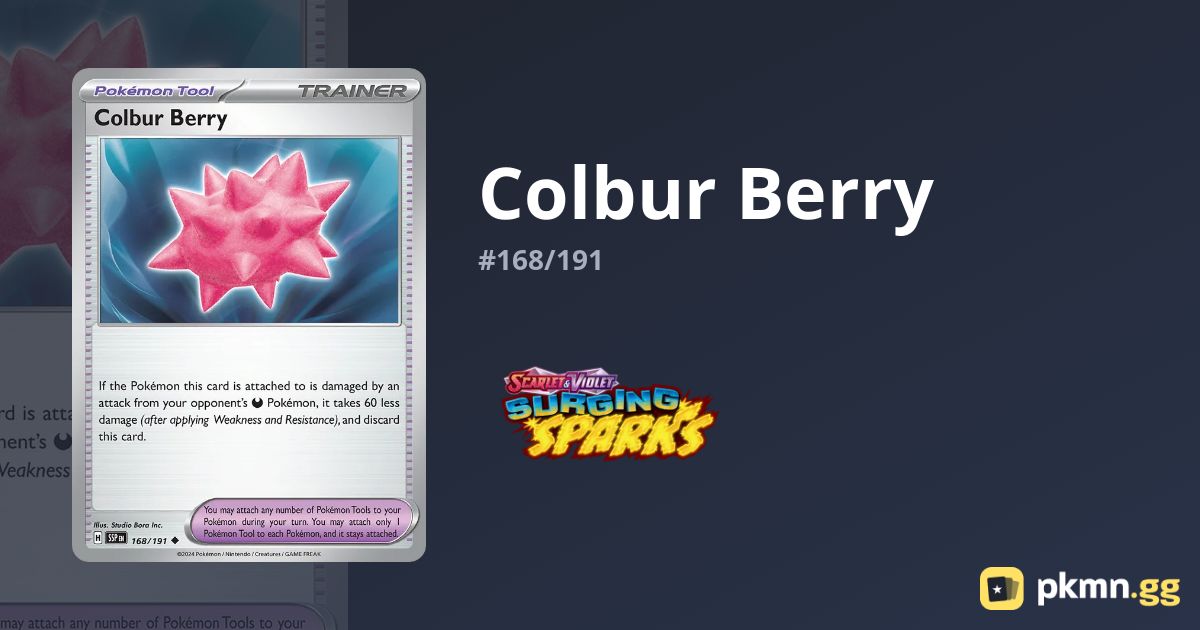 Colbur Berry #168/191 Surging Sparks | pkmn.gg