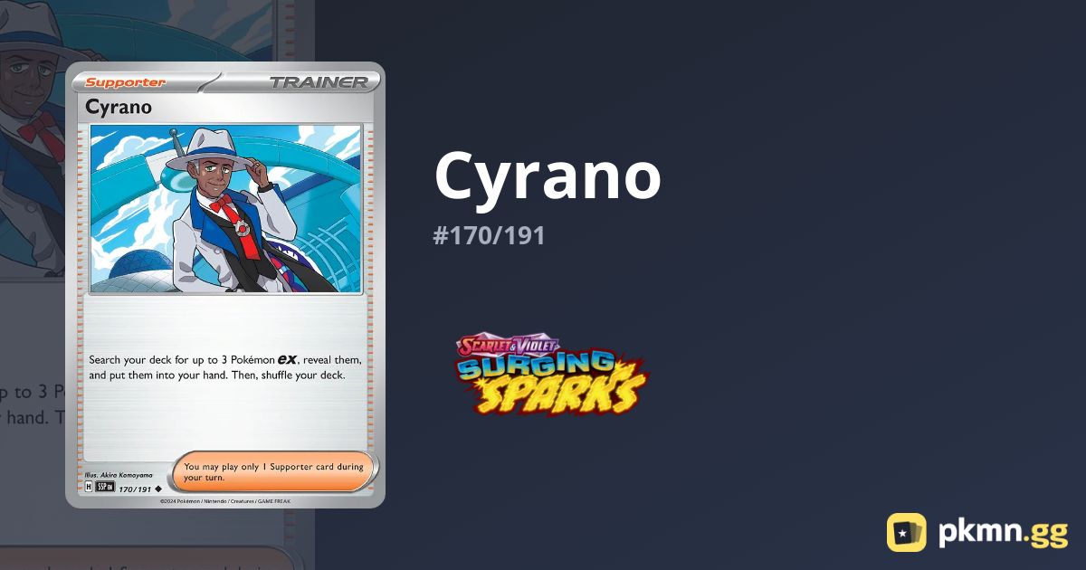 Cyrano #170/191 Surging Sparks | pkmn.gg