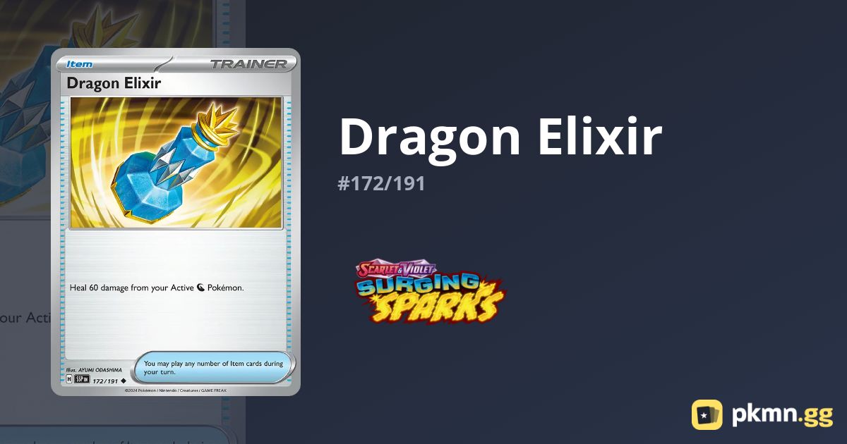 Dragon Elixir #172/191 Surging Sparks | pkmn.gg