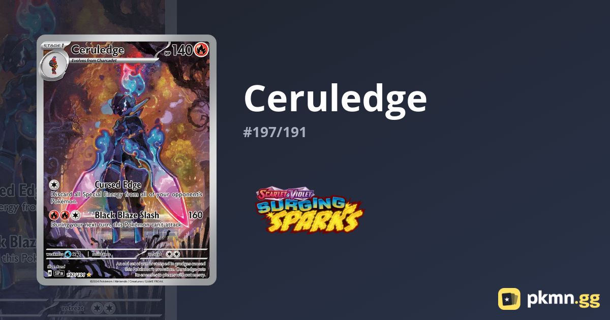 Ceruledge #197/191 Surging Sparks | pkmn.gg