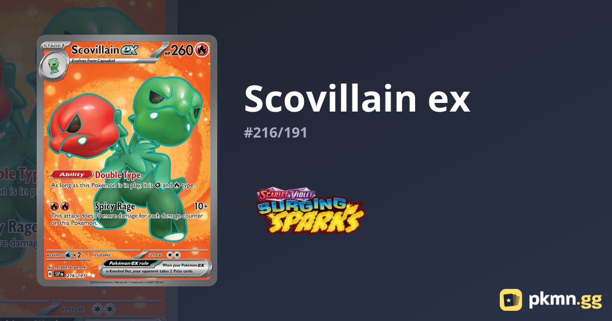 Scovillain ex #216/191 Surging Sparks | pkmn.gg