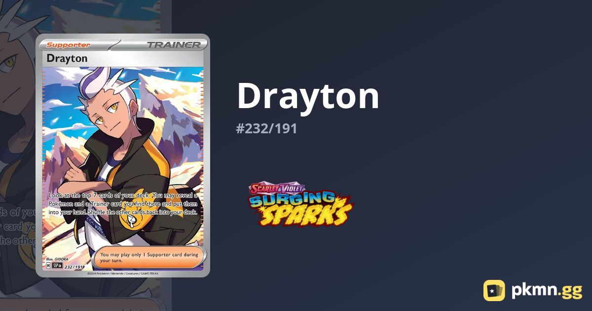Drayton #232/191 Surging Sparks | pkmn.gg