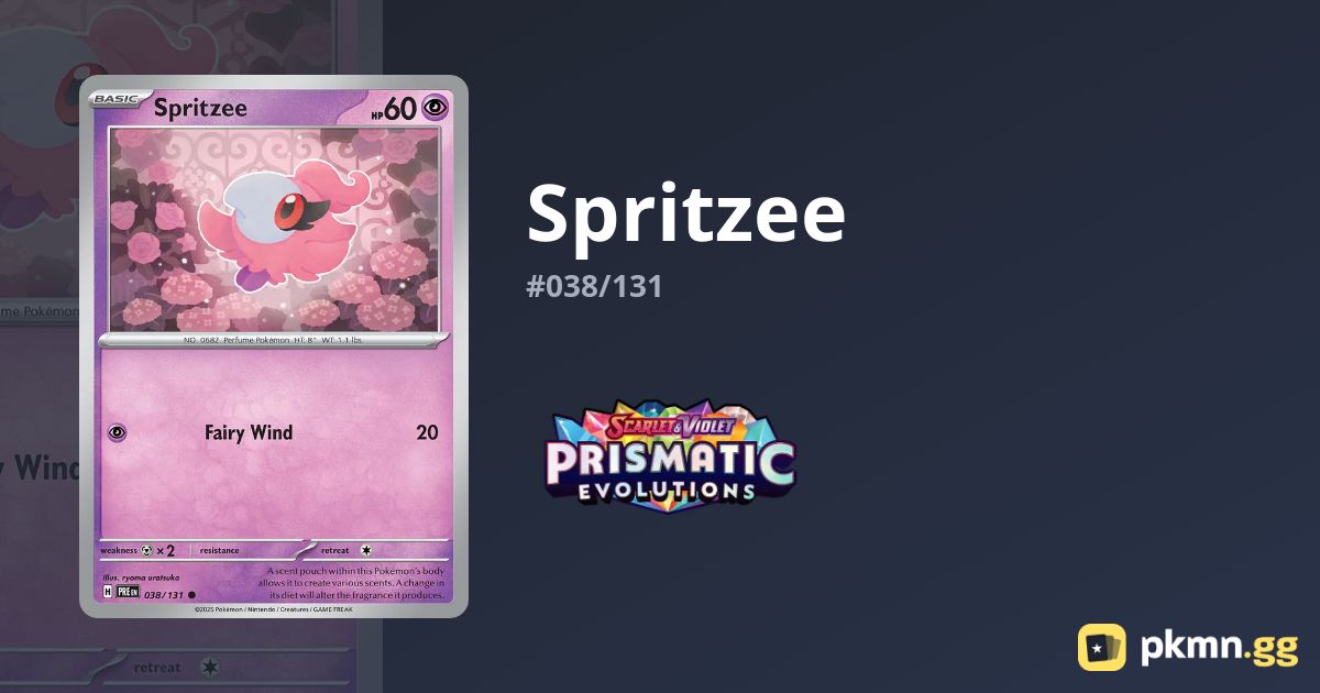 Spritzee #038/131 Prismatic Evolutions | pkmn.gg
