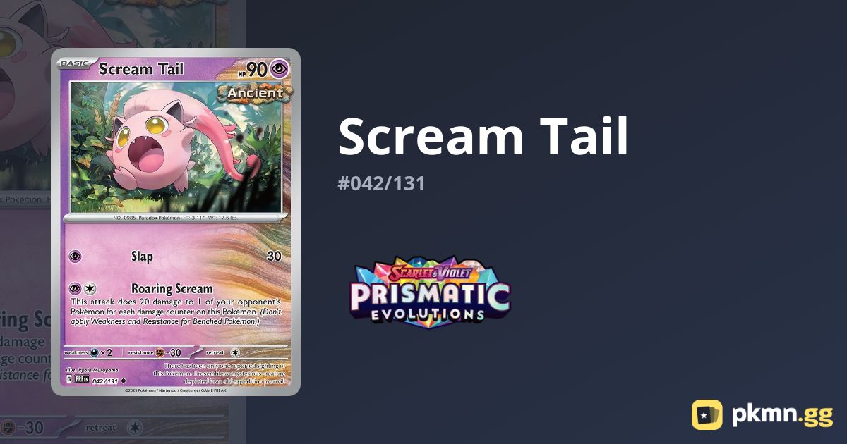 Scream Tail #042/131 Prismatic Evolutions | pkmn.gg