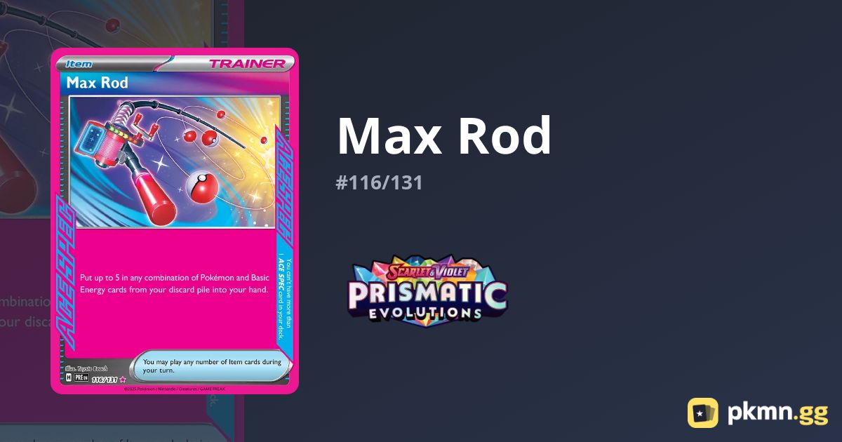 Max Rod #116/131 Prismatic Evolutions | pkmn.gg