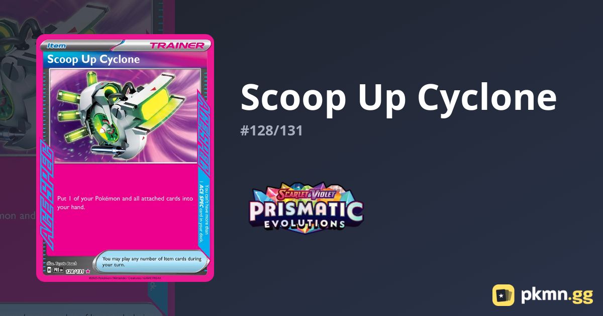 Scoop Up Cyclone #128/131 Prismatic Evolutions | pkmn.gg