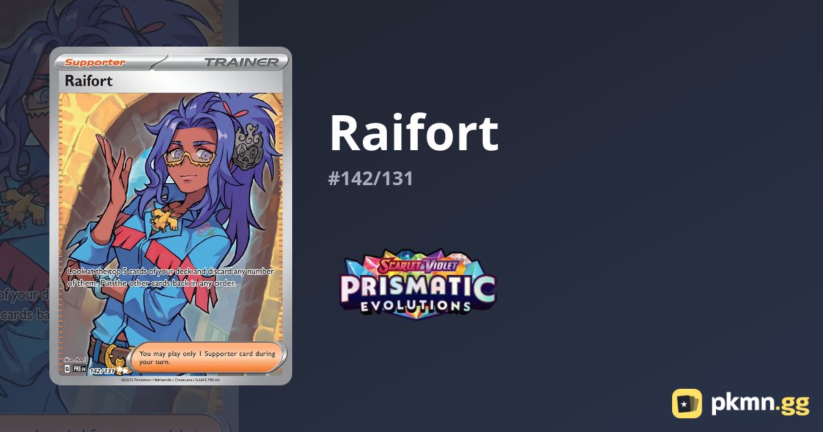 Raifort #142/131 Prismatic Evolutions | pkmn.gg