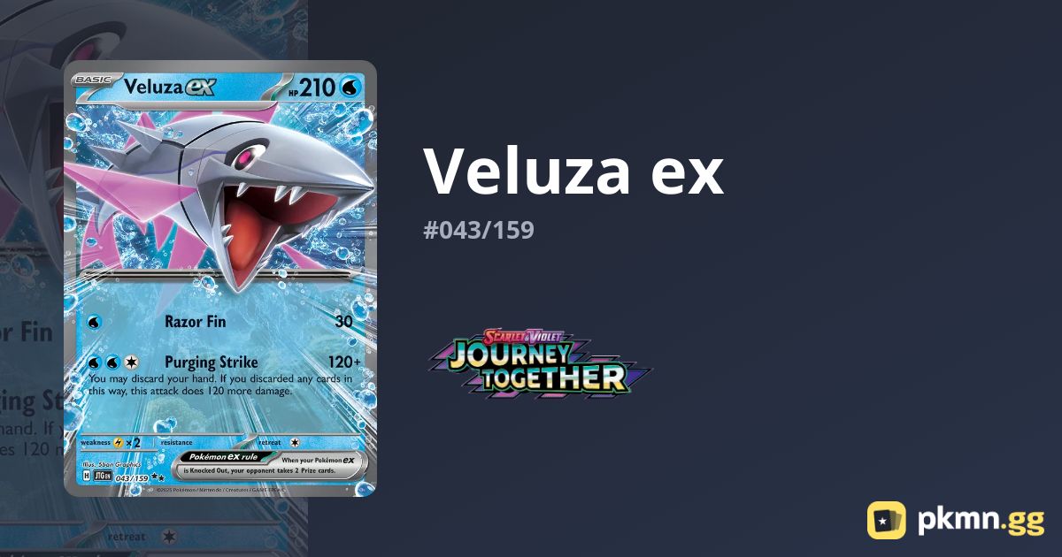 Veluza ex #043/159 Journey Together | pkmn.gg