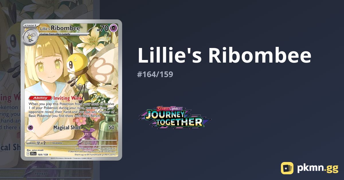 Lillie's Ribombee #164/159 Journey Together | pkmn.gg