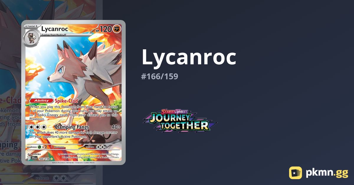 Lycanroc #166/159 Journey Together | pkmn.gg