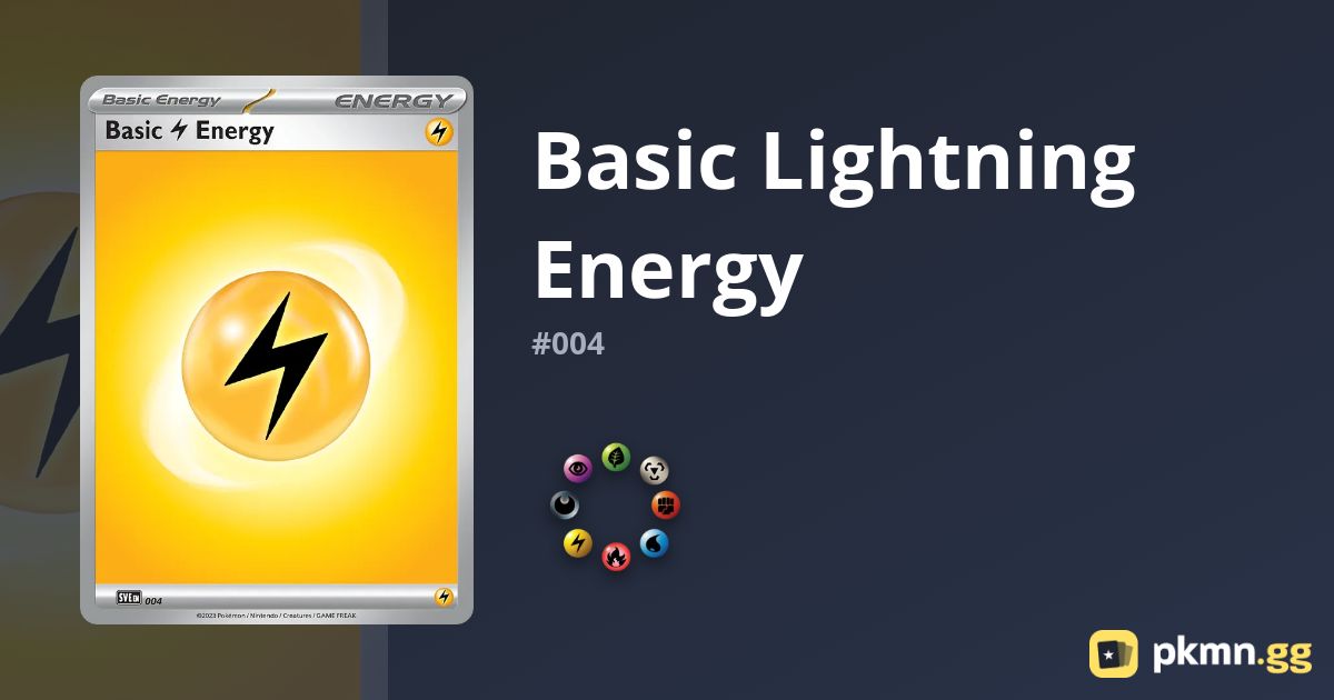 Basic Lightning Energy 004 Scarlet & Violet: Energy (2023) | pkmn.gg