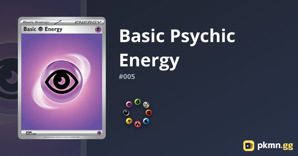 Basic Psychic Energy 005 Scarlet & Violet: Energy (2023) | pkmn.gg