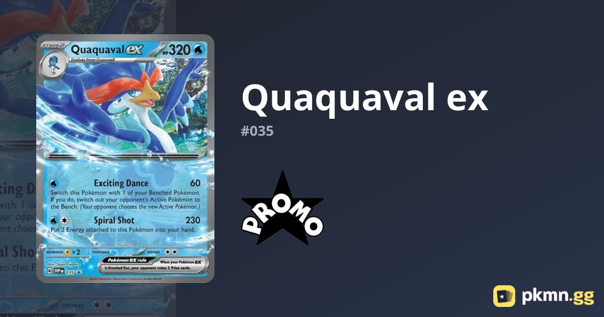 Quaquaval ex 035 Scarlet & Violet Black Star Promos | pkmn.gg