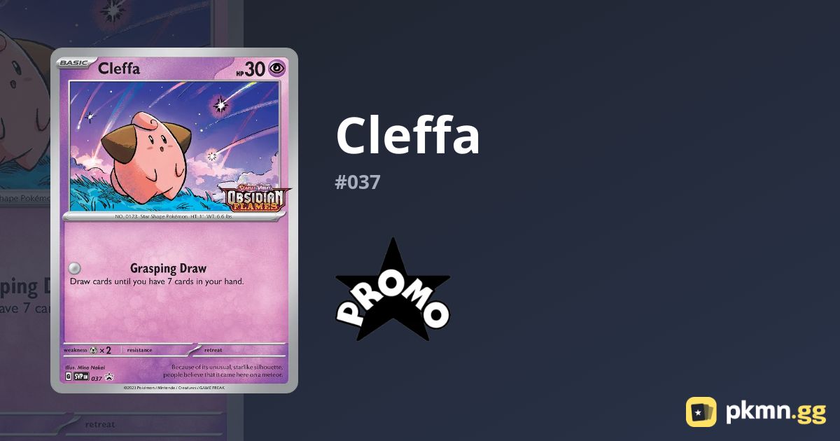 Cleffa 037 Scarlet & Violet Black Star Promos | pkmn.gg