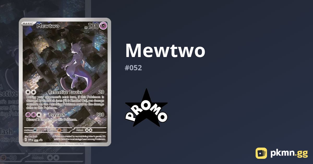 Mewtwo 052 Scarlet & Violet Black Star Promos | pkmn.gg