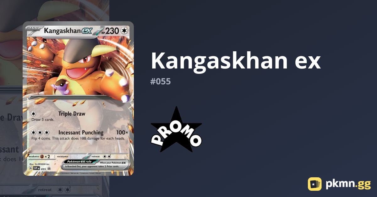 Kangaskhan ex 055 Scarlet & Violet Black Star Promos | pkmn.gg