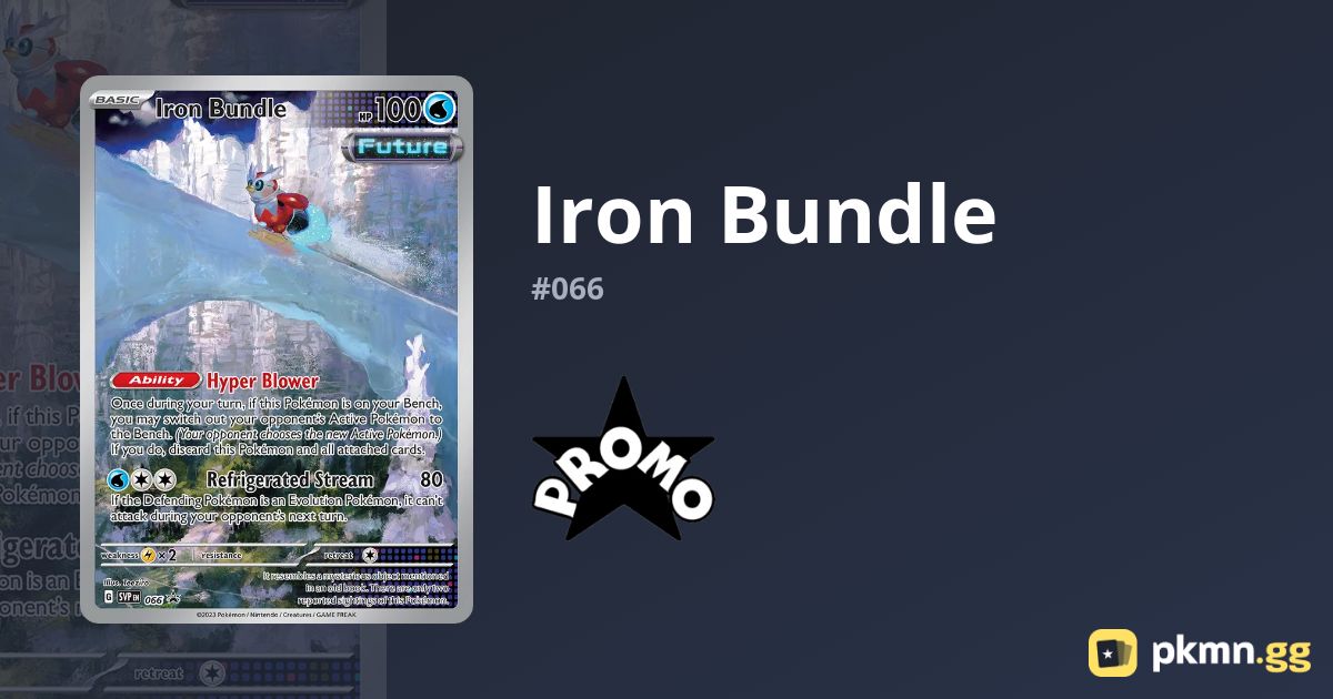 Iron Bundle 066 Scarlet & Violet Black Star Promos | pkmn.gg
