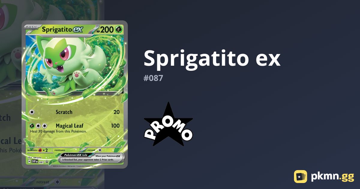 Sprigatito ex 087 Scarlet & Violet Black Star Promos | pkmn.gg