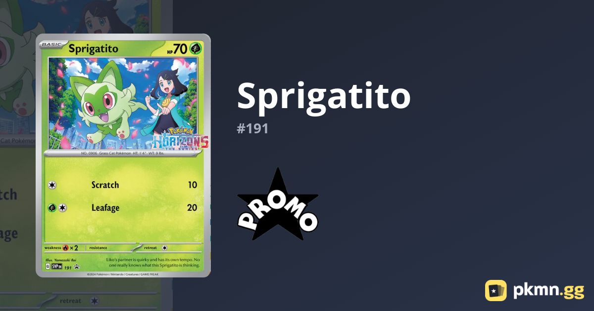Sprigatito 191 Scarlet & Violet Black Star Promos | pkmn.gg