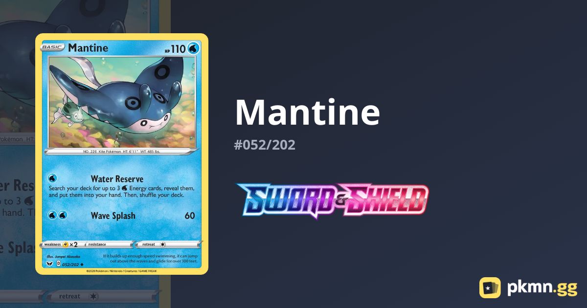 Mantine #052/202 Sword & Shield | pkmn.gg