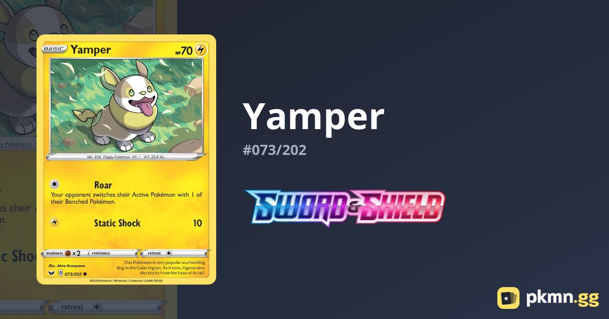 Yamper #073/202 Sword & Shield | pkmn.gg